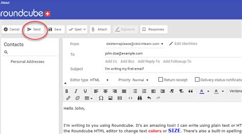 How To Compose A New Message In Roundcube
