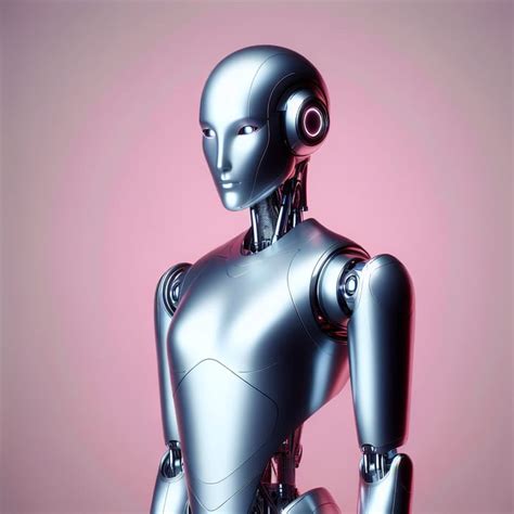 Cool And Futuristic Robot On Pink Background Unique Design Ai Art Generator Easy Peasy Ai