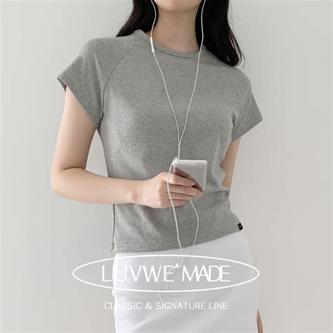 키키러브 🚀당일출고 Made늘어짐x질좋은기본티 ️ 브랜드급 베리 스판 스탠다드 베이직 슬림핏 무지 나그랑 라운드 반팔티 6color