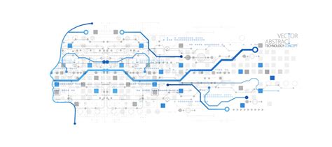Ai Processor Chip Artificial Intelligence Circuit Vector Image