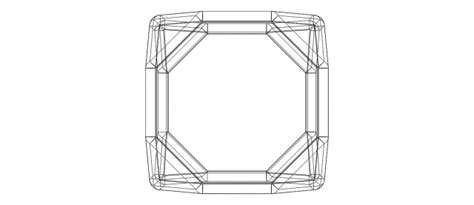 Wireframe Shape Truncated Cube 3d Print Model In Mathematical Art 3dexport