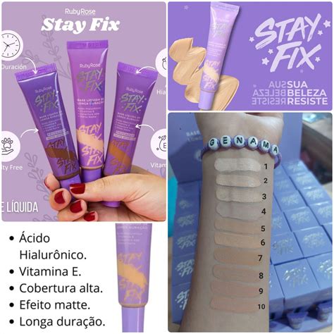 Base Liquida Stay Fix Ruby Rose Genama Cosmetics
