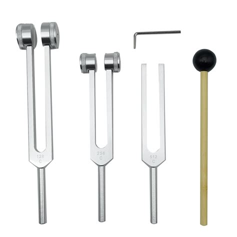 Oypfxmi 4 Pack Tuning Fork Set 128hz 256hz 512hz With Tuning Fork