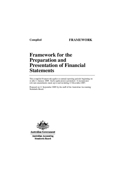 Pdf Compiled Framework Framework For The Preparation And Presentation Of Financial Statements