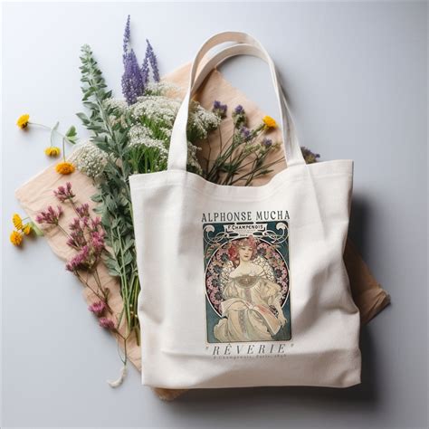 Alphonse Maria Mucha Reverie Or Dream Printed Cotton Canvas