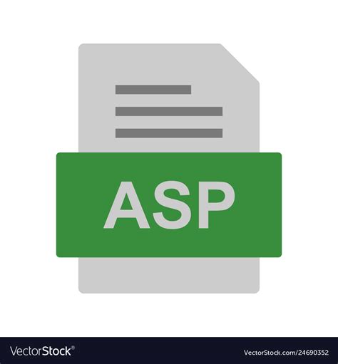 Asp File Document Icon Royalty Free Vector Image