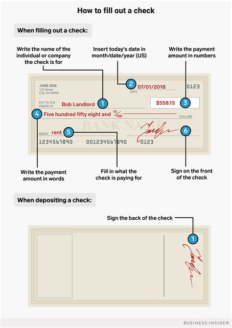 How To Write A Check In Steps Business Insider