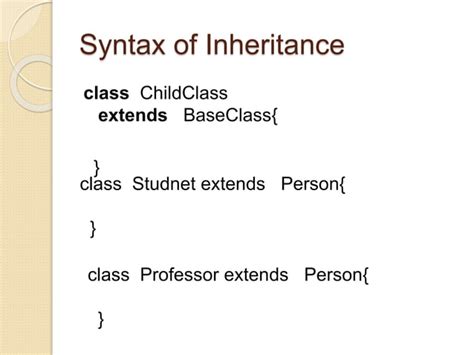 Inheritance In Java Ppt