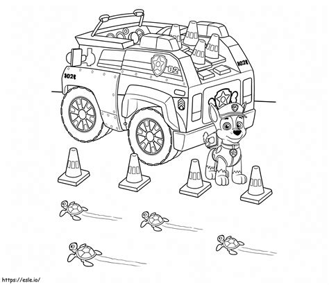 Chase Paw Patrol Vehicle Coloring Pages [2025]