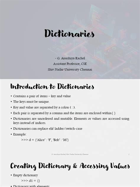 5 Dictionaries Pdf Computer Programming Computing