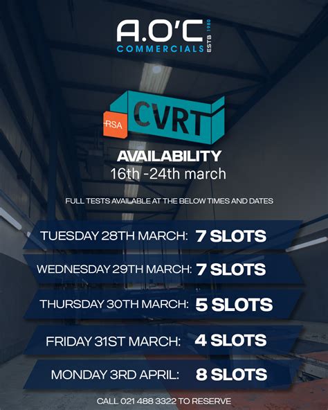 Cvrt Testing Aoc Is A Registered Cvrt Testing Center