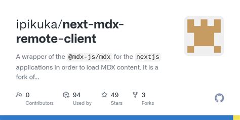 Github Ipikukanext Mdx Remote Client A Wrapper Of The `mdx Jsmdx` For The `nextjs