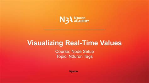 N3uron Academy Visualizing Real Time Values