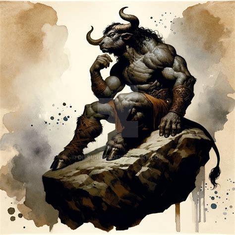 Minotaur Adoptable Male Character Art 6 By Dissunder On Deviantart