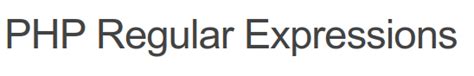 Expressões Regulares Em Php Por Onde Começar