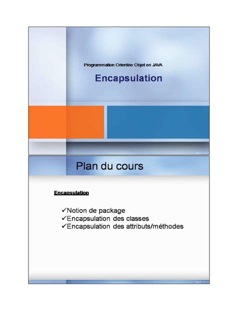 Chapitre 3 Encapsulation Ing 2024 Pdf