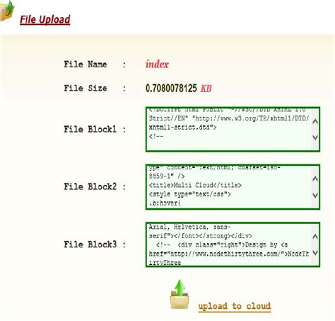 Upload To Cloud Fig 4 Represents Uploaded File Will Divided Into Download Scientific Diagram