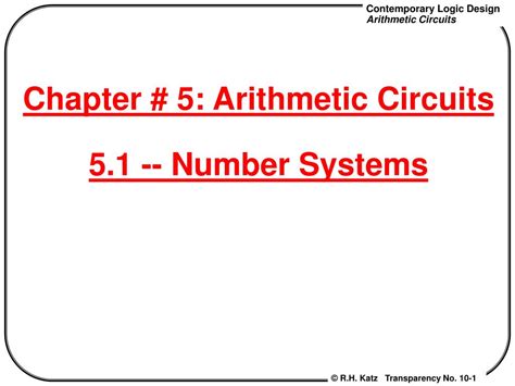 Ppt Chapter 5 Arithmetic Circuits 51 Number Systems Powerpoint