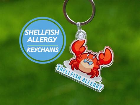 Shellfish Allergy Food Intolerance Food Sensitivity Keychain Food