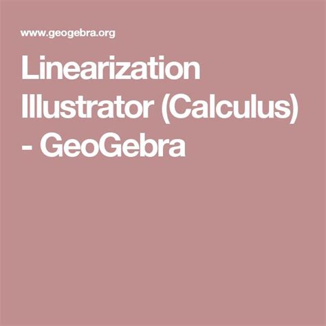 Linearization Illustrator Calculus Geogebra