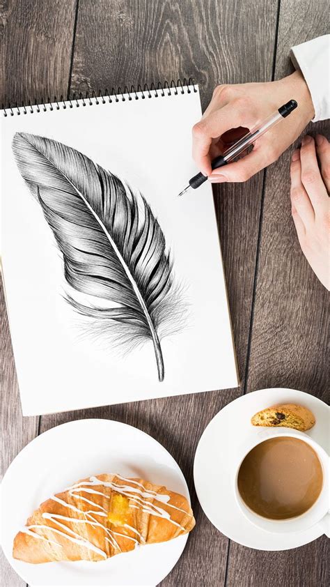 How To Draw A Detailed Feather Tutorial