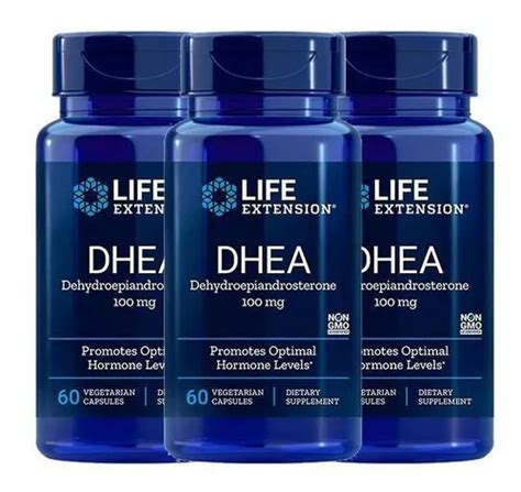 Kit 3 Dhe 100mg Rejuvenescedor 60 Caps Hea Life Extension Mercadolivre