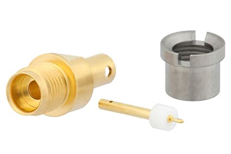 Smp Male Bulkhead Mount Smooth Bore Connector Solder Attachment For Pe