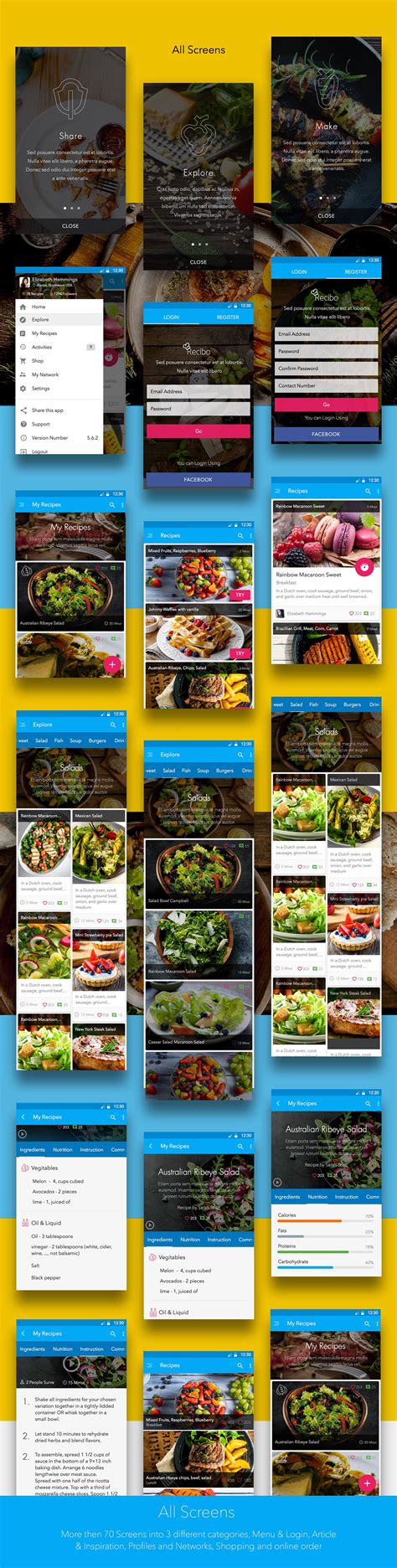 Mobile Recipe Application Mobile Restaurant Apps On Behance