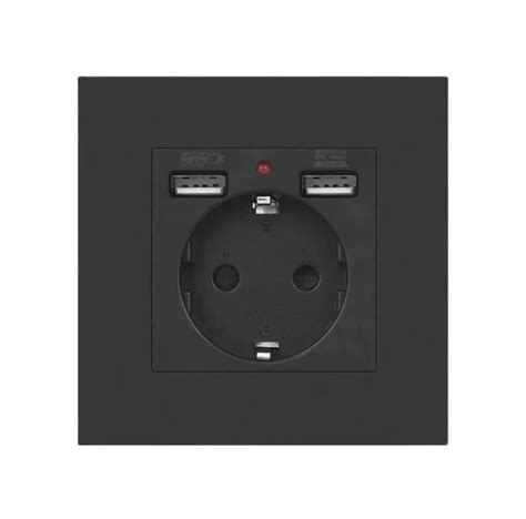 ᐉ Розетка електрична з Usb зарядкою Чорний • Краща ціна в Києві Україні • Купити в Епіцентр