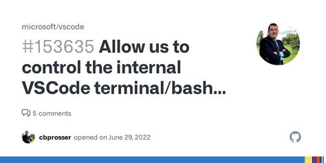 Allow Us To Control The Internal Vscode Terminalbash Not