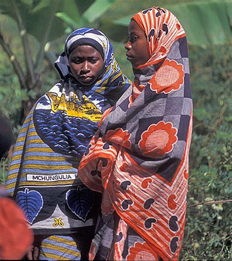 National Outfit Of Tanzania Male Kanzu And Female Kanga Are The Main