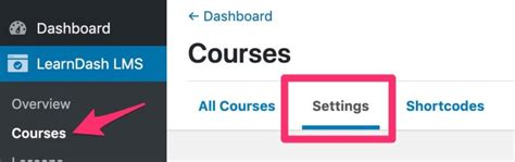 Global Course Settings LearnDash Support