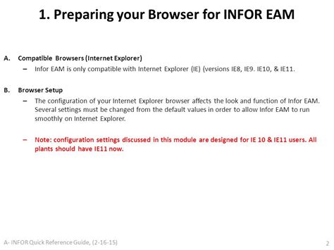quick reference guide work order system infor 10 eam url for the system a infor quick