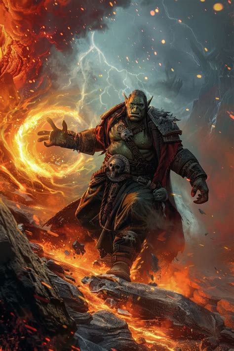 Half Orc Warlock 5e Dandd Guide Dnd Orc Warlock Orc Warlock Art Orc