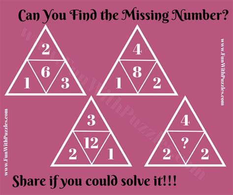 Tough Math Triangle Puzzle With Solution Number Riddle