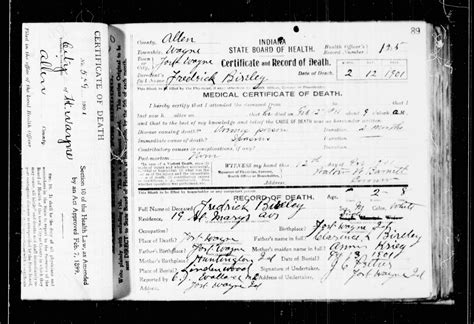 Frederick Bireley 1900 1901 Find A Grave äreminne