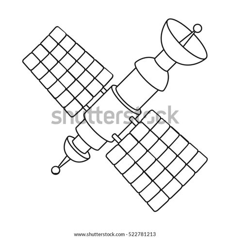 Satellite Icon Outline Style Isolated On Stock Illustration 522781213