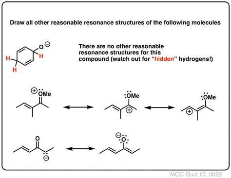 Resonance Structures Practice Master Organic Chemistry