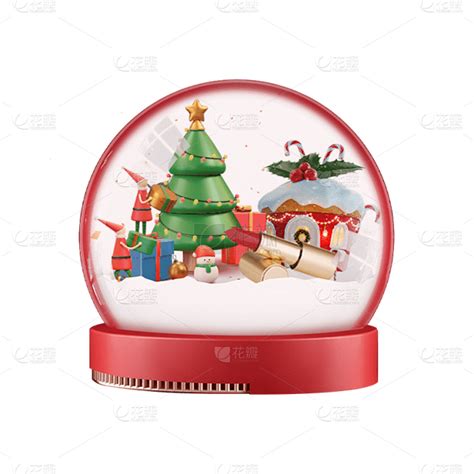 卡通感3d圣诞树元素