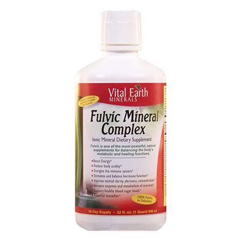 Vital Earth Fulvic Mineral Complex Ionic Mineral Supplement 32 Oz