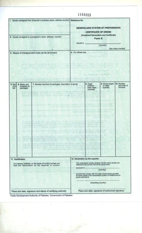 GSP Form A Pakistan International Trade Consultants