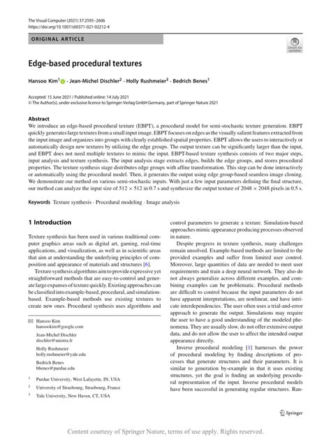 Edge Based Procedural Textures Request Pdf
