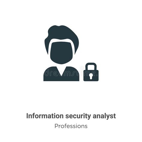 Information Security Analyst Vector Icon On White Background Flat