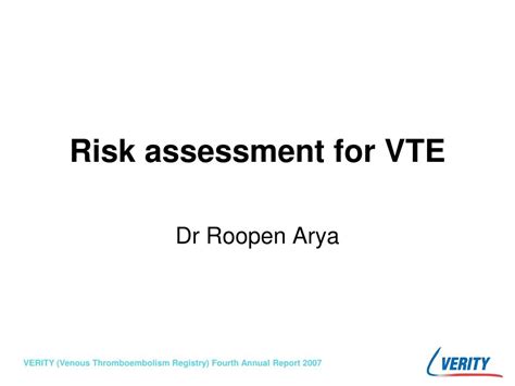 Ppt Risk Assessment For Vte Powerpoint Presentation Free Download
