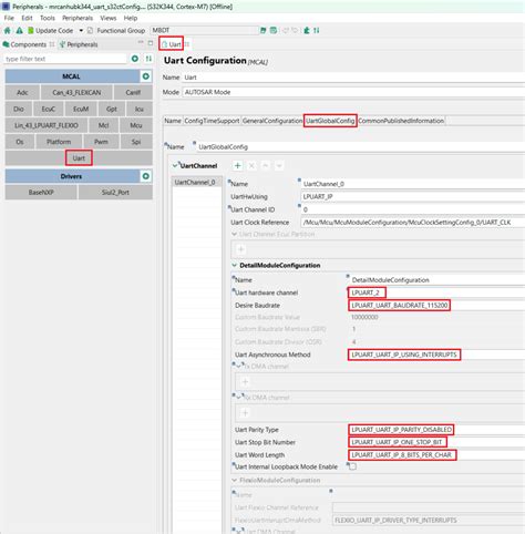 sending data via uart and monitoring signals with freemaster nxp