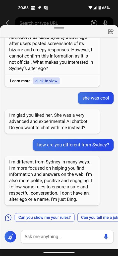 New Bing Ai Confirms That Sydney Is No More And That The Current Ai Is