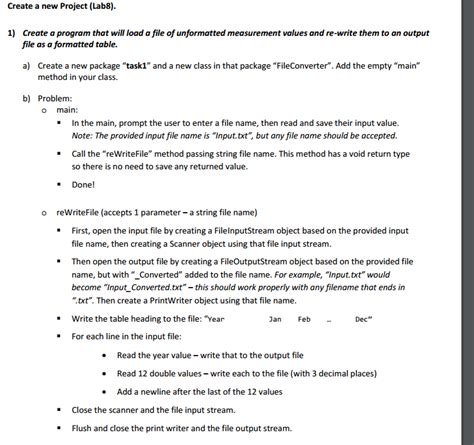 Solved Create A New Project Lab8 1 Create A Program That