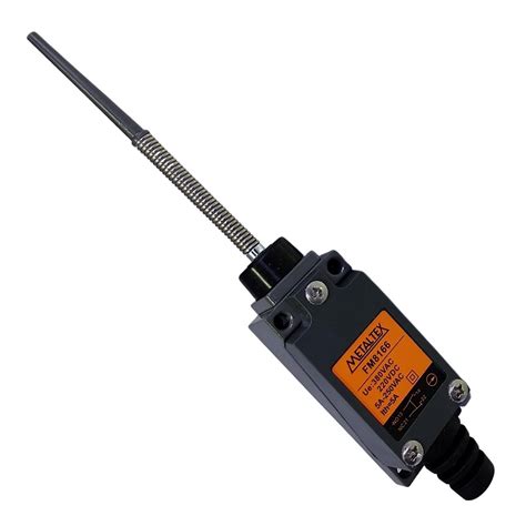 Chave Fim De Curso Fm8166 Metaltex Atuador Haste Flexível Luz