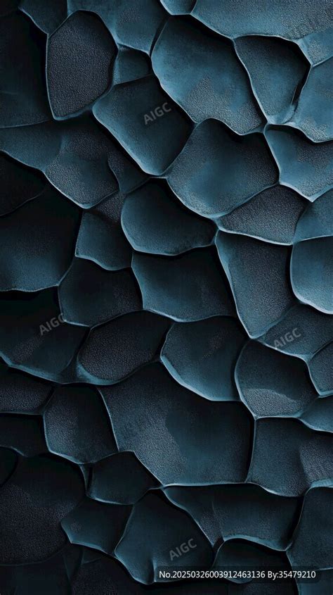Ai创作图深海 龟裂 纹理 图案 质感 暗色调 立体 块状 蓝色 表面 凹凸 自然 抽象 艺术 视 昵图网