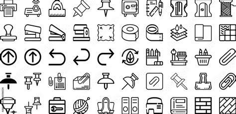 Set Of Material Icons Collection Isolated Silhouette Solid Icons Including Vector Isolated